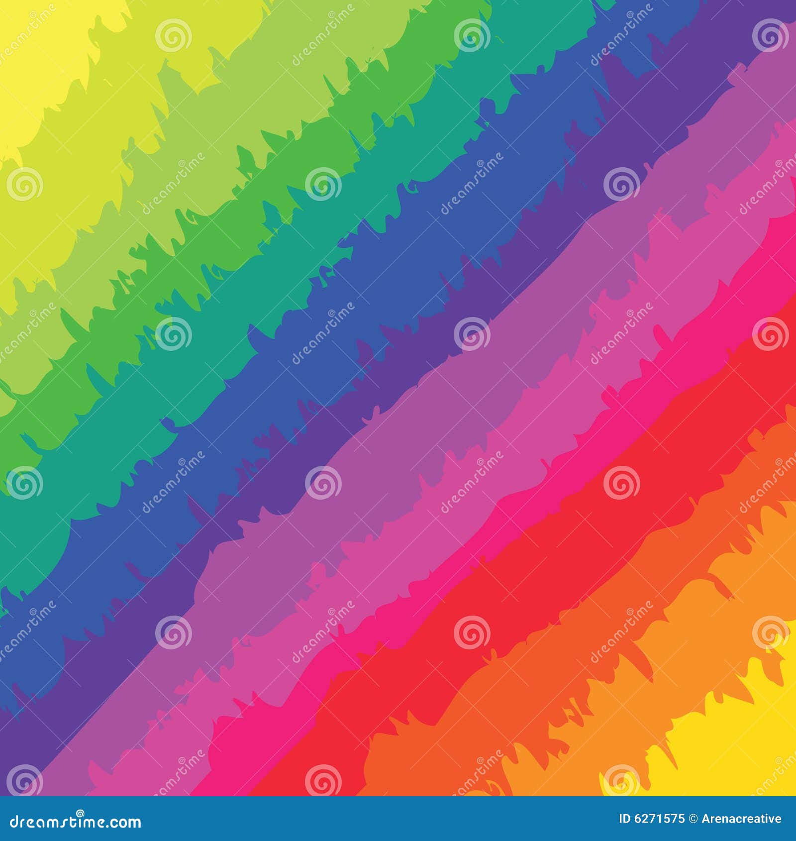Rainbow Brush Marks stock vector. Illustration of brush - 6271575