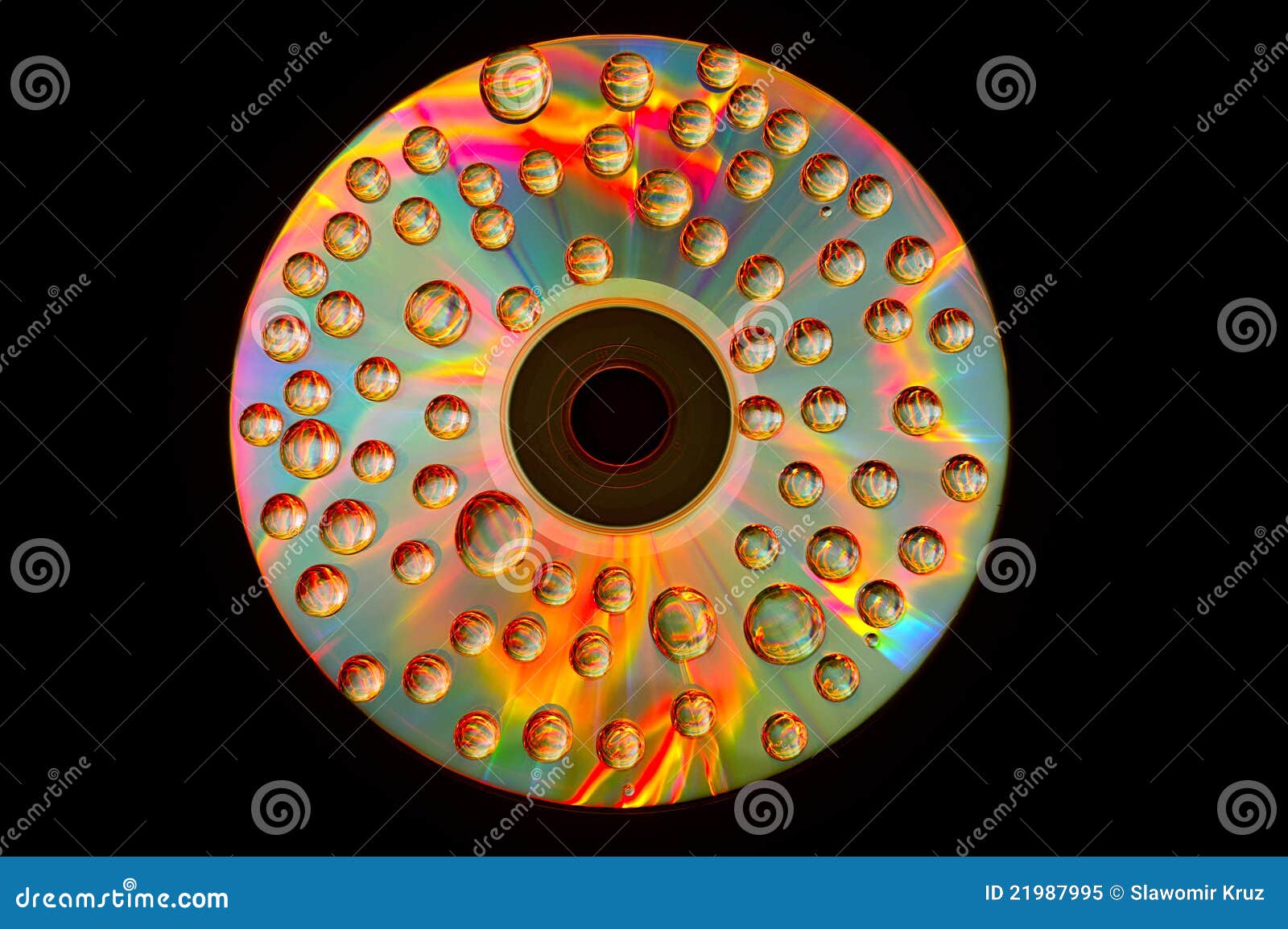 Rainbow bubble on cd stock image. Image of light, magic - 21987995