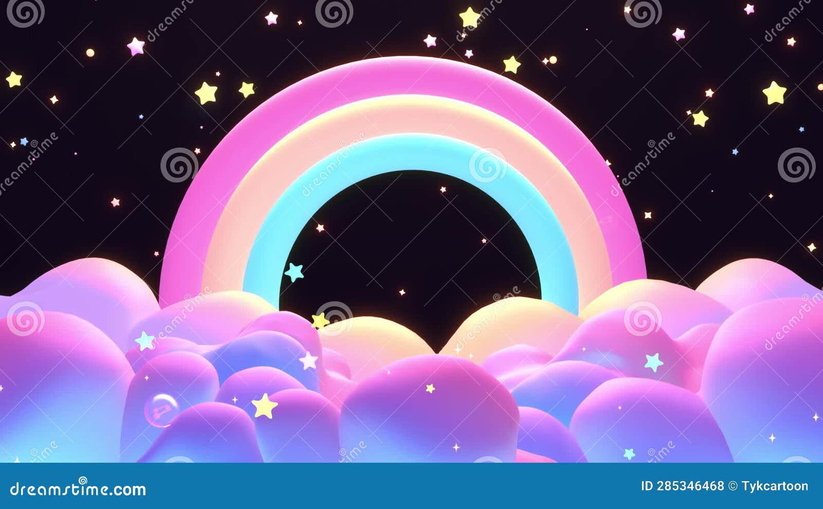 Rainbow and Bubble Music Notes Stock Footage - Video of cute, black ...