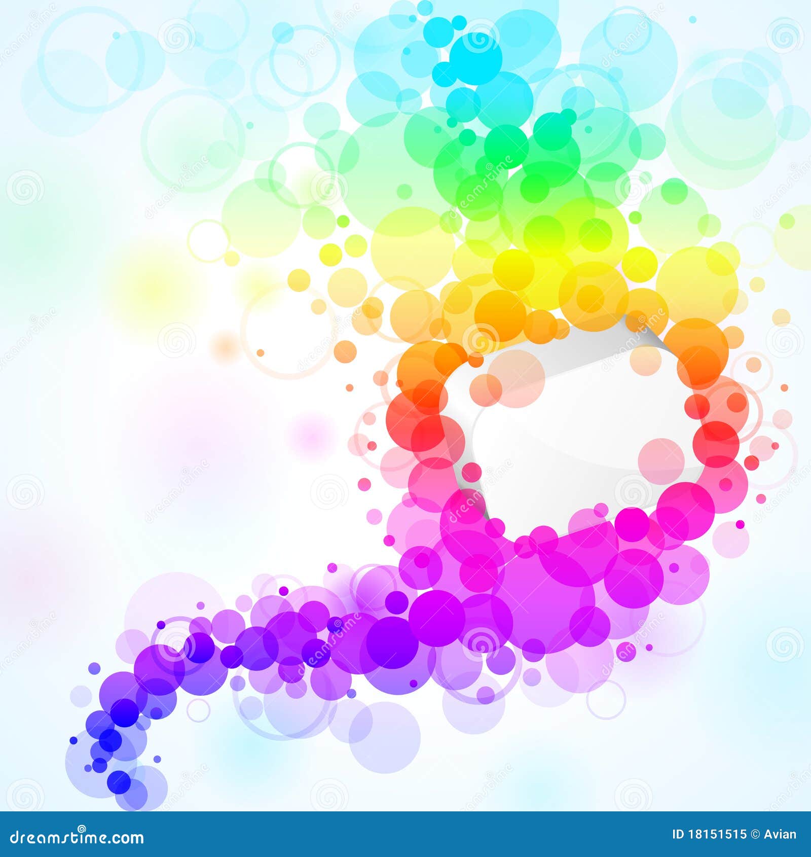 Rainbow bubbles stock vector. Illustration of glow, color - 18151515