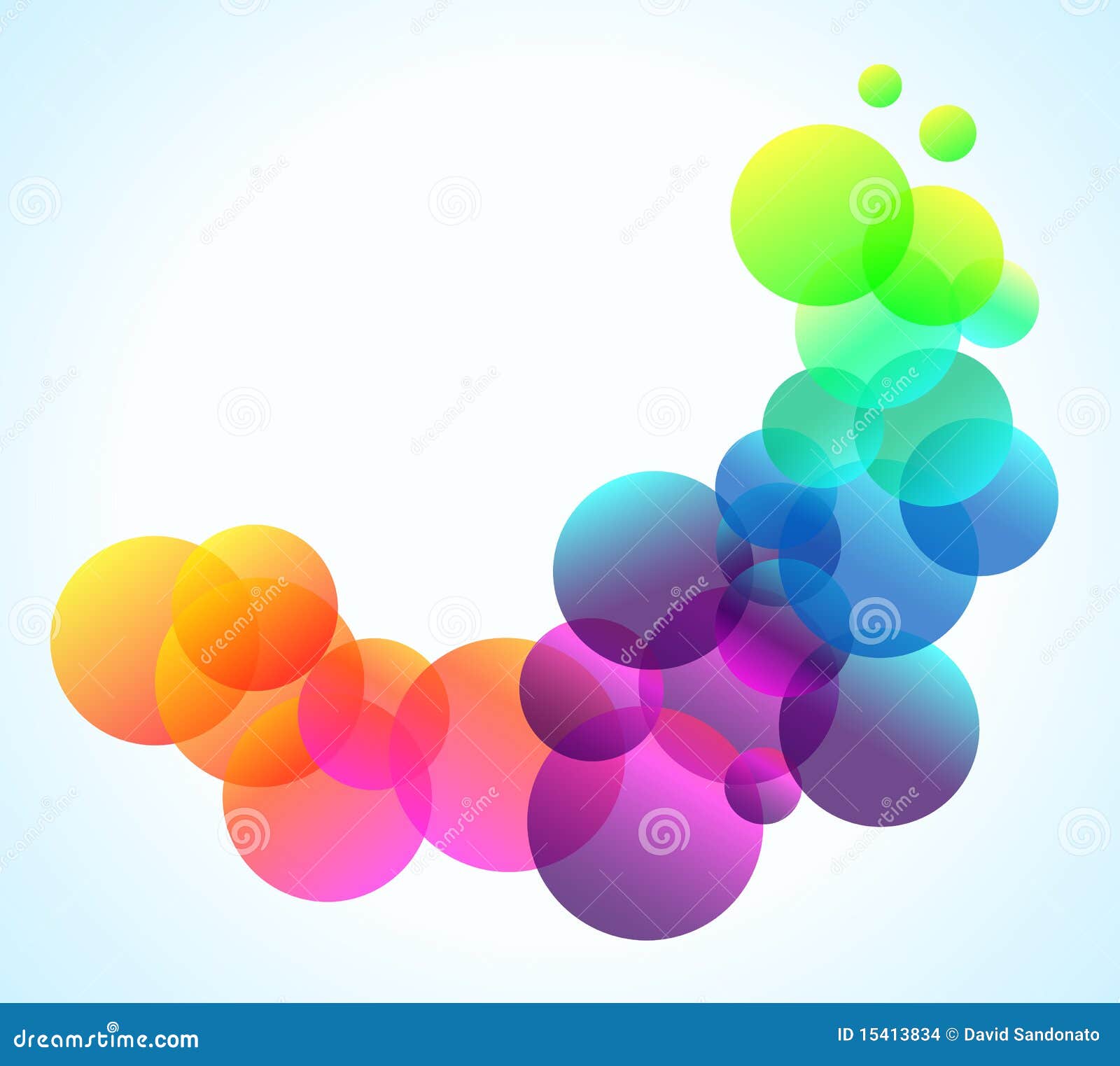 Rainbow Bubbles Background For Elegant Flyers Vector Illustration ...
