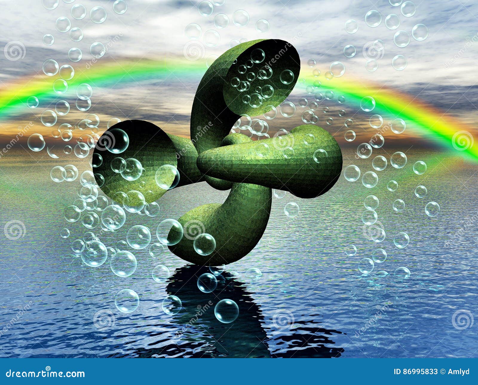 Rainbow and Bubbles and Thing Stock Illustration - Illustration of ...
