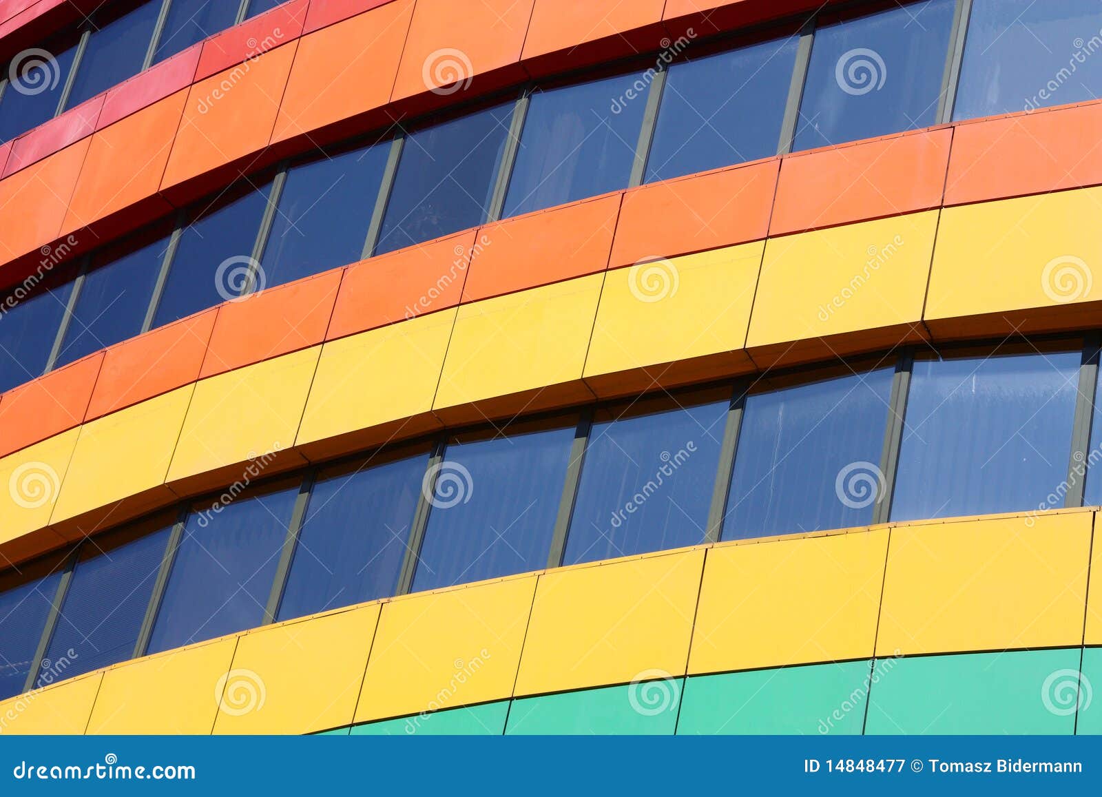 Rainbow building stock image. Image of design, facade - 14848477
