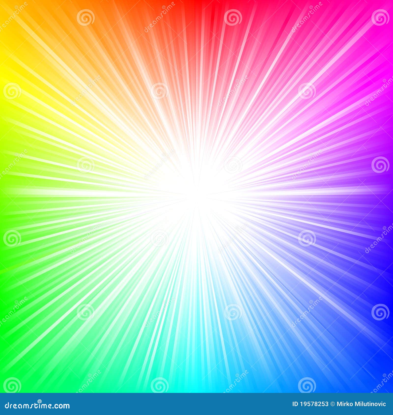 Rainbow burst stock vector. Illustration of illuminated - 19578253
