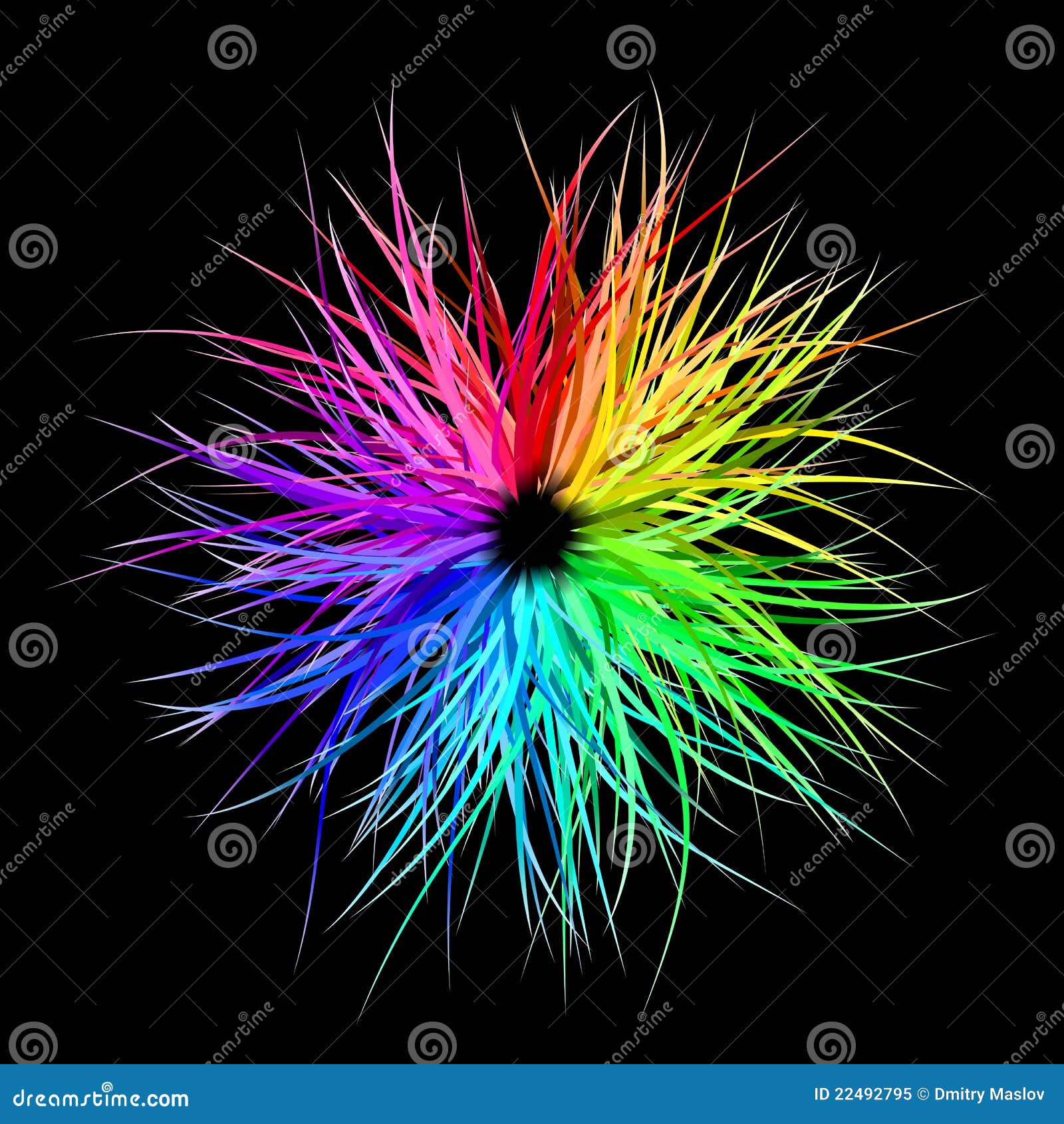 Rainbow Burst stock vector. Illustration of orange, color - 22492795