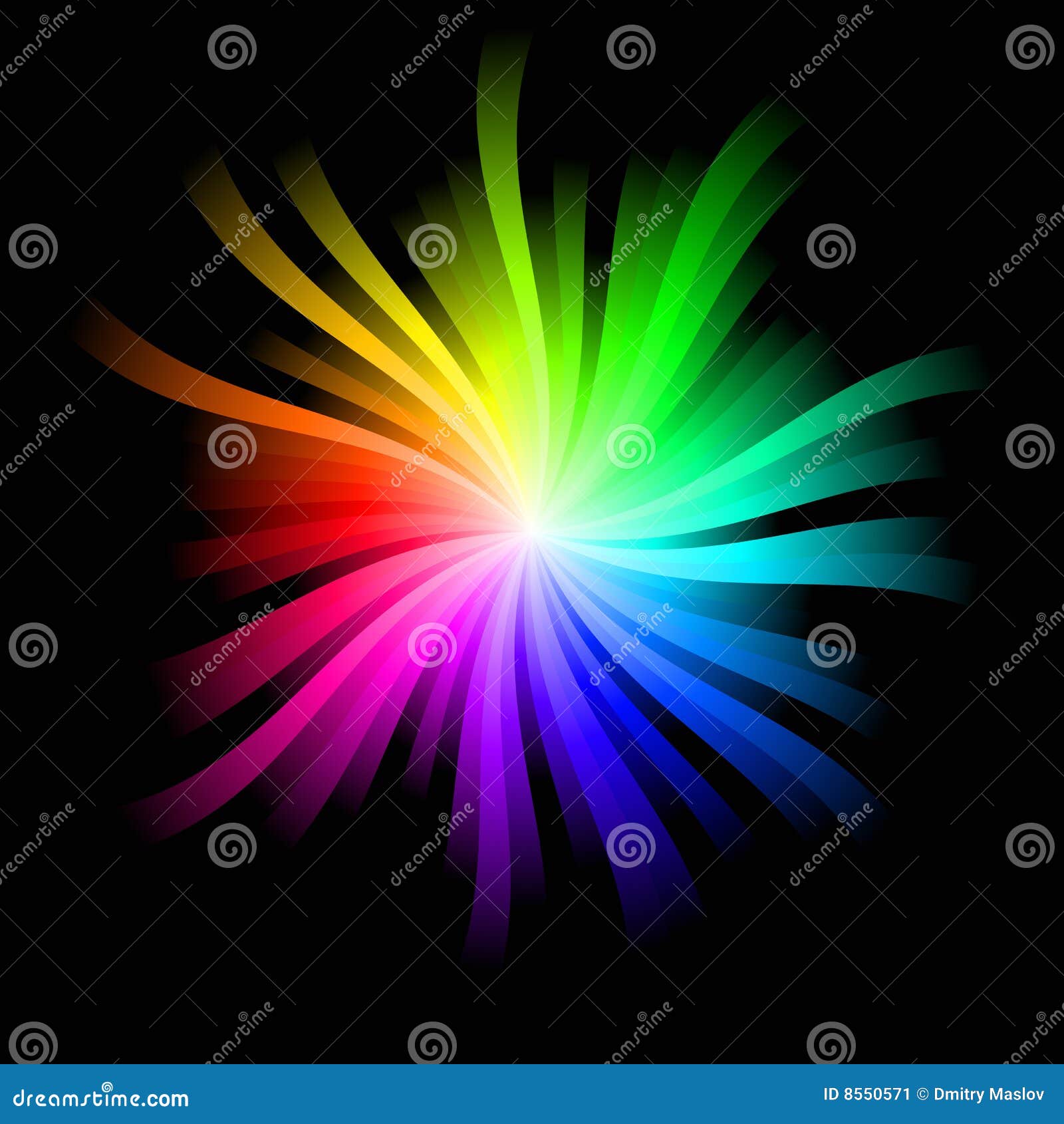 Rainbow Burst stock vector. Illustration of swirl, sparkle - 8550571