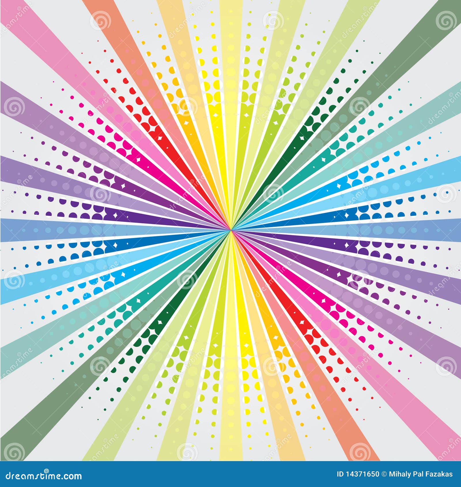 Rainbow Burst Rays Background Vector Illustration | CartoonDealer.com ...