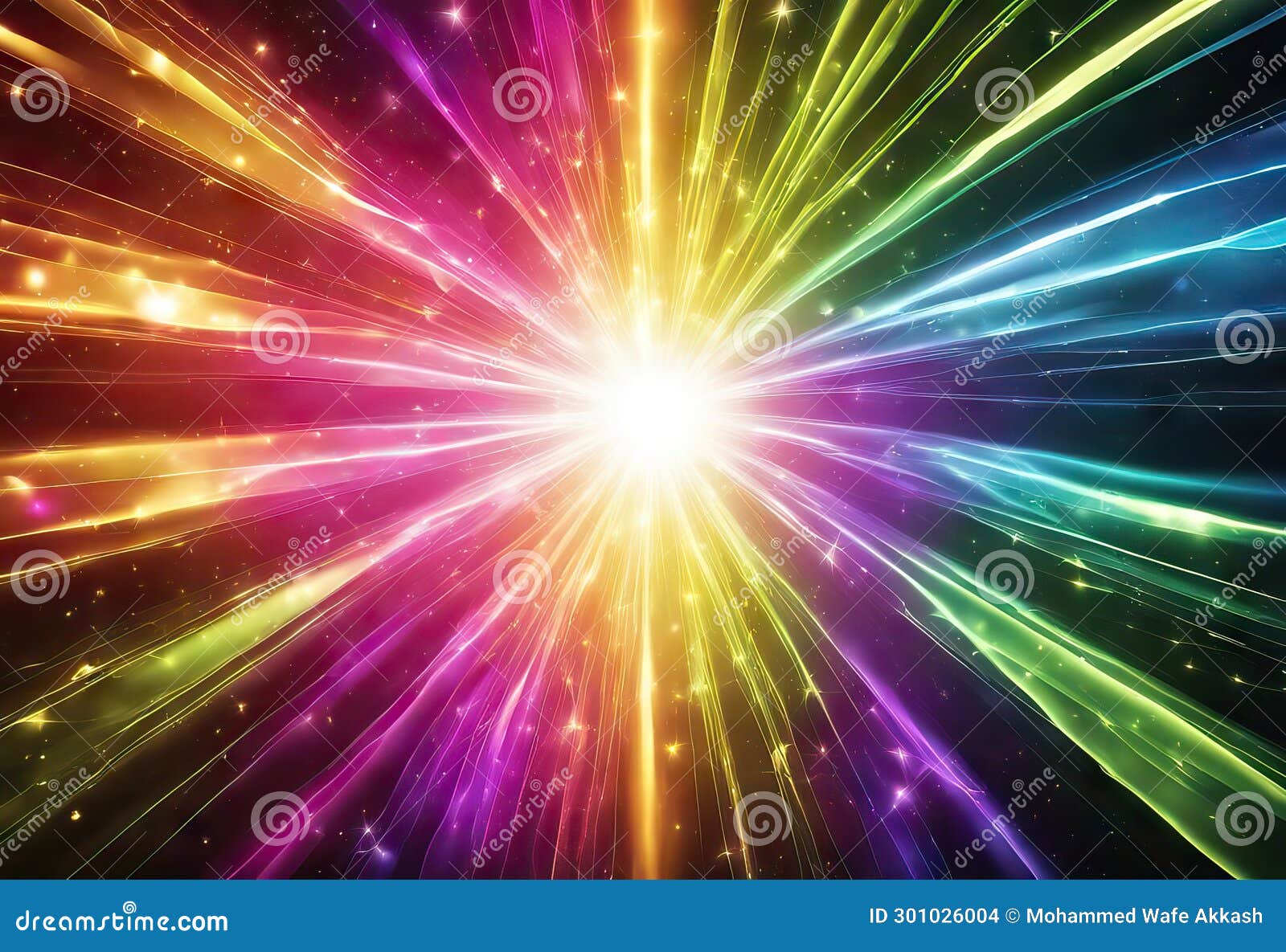 Rainbow Burst Rays Background Stock IllustrationRainbow, Backgrounds ...