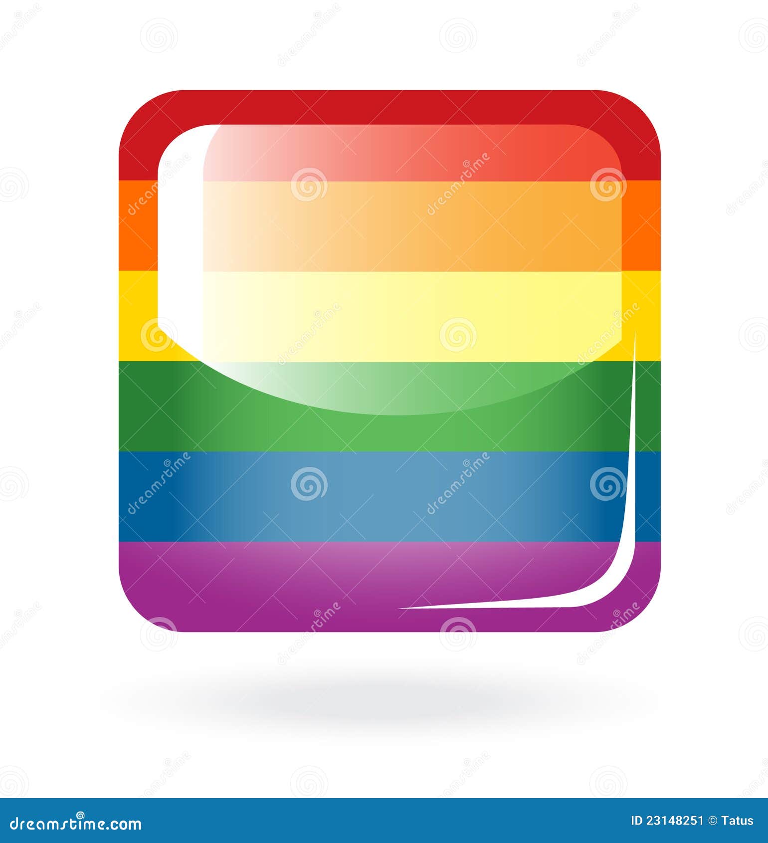 Rainbow button stock illustration. Illustration of glossy - 23148251