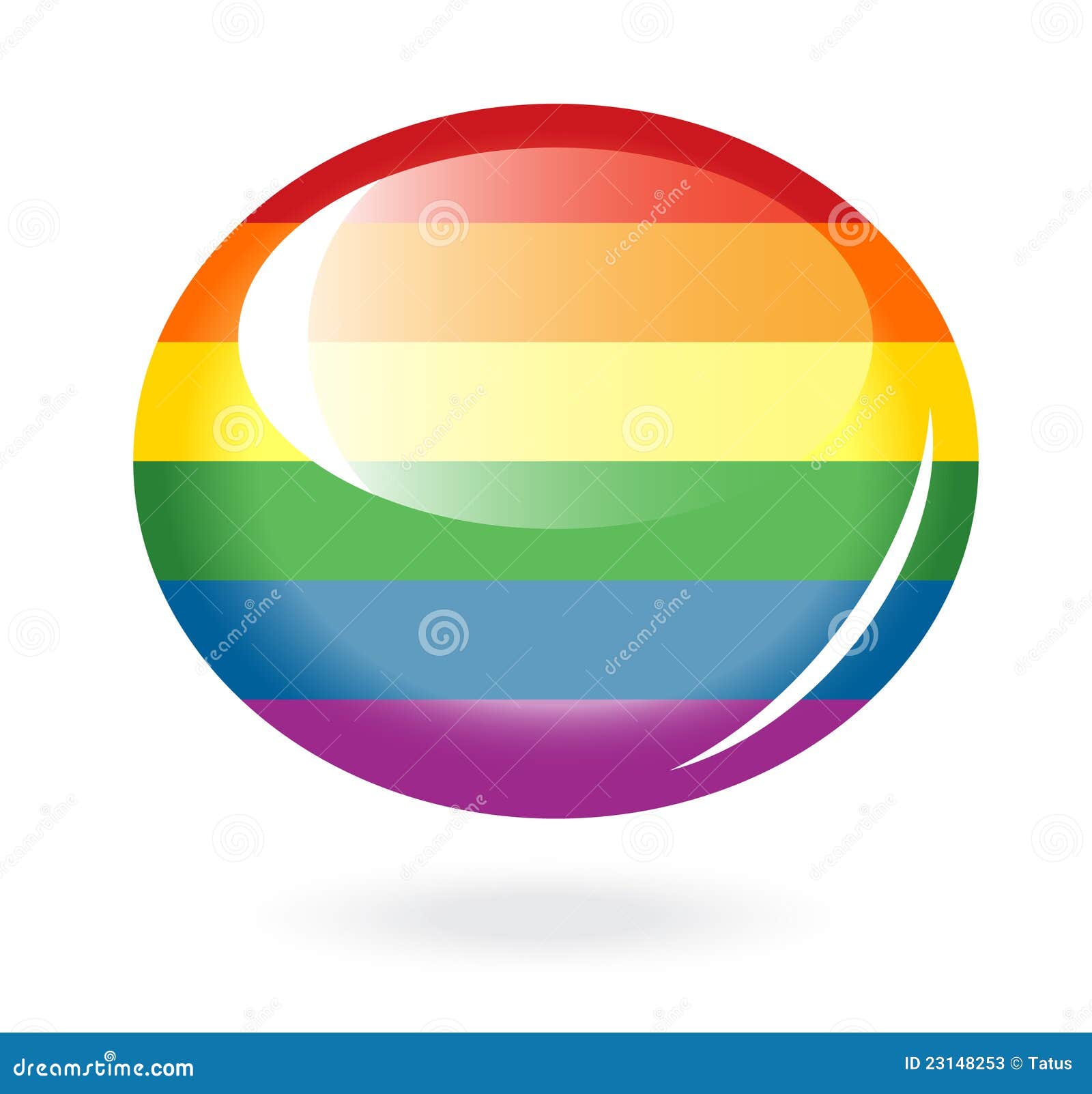 Rainbow button stock vector. Illustration of liberty - 23148253