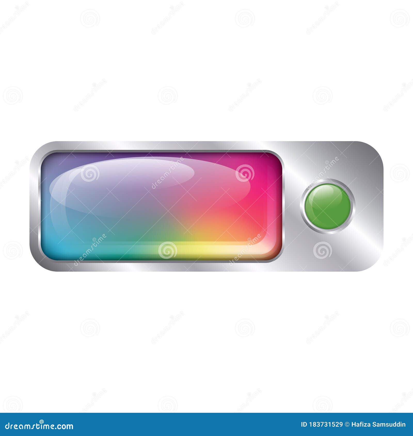 Rainbow Button. Vector Illustration Decorative Background Design Stock ...