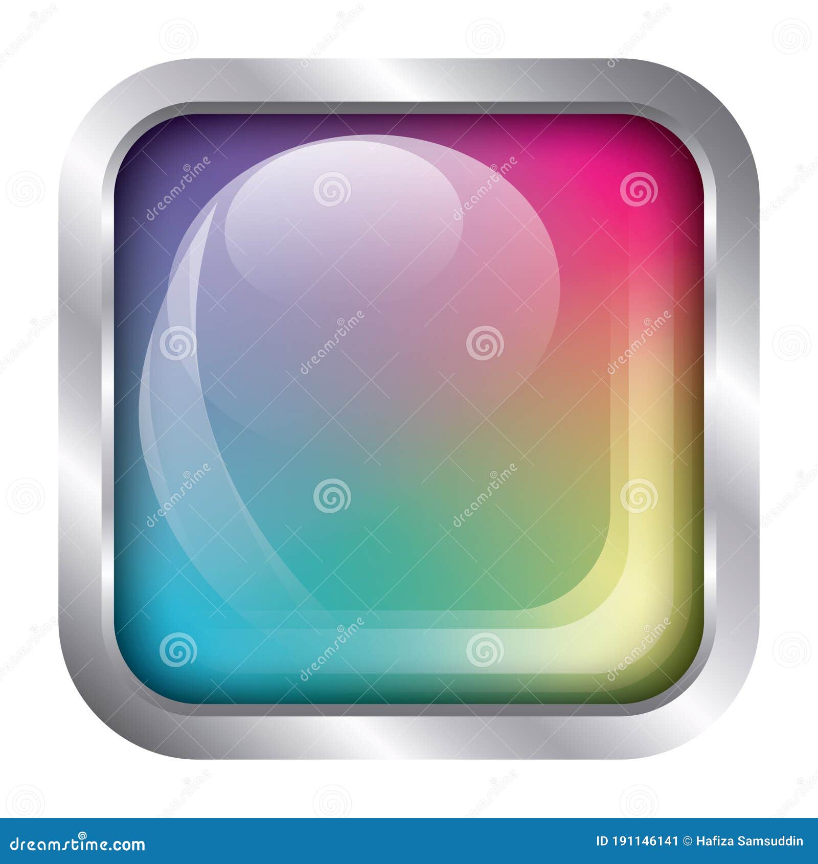 Rainbow Button. Vector Illustration Decorative Design Stock Vector ...