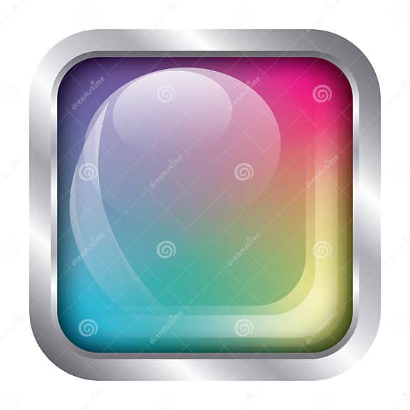 Rainbow Button. Vector Illustration Decorative Design Stock Vector ...