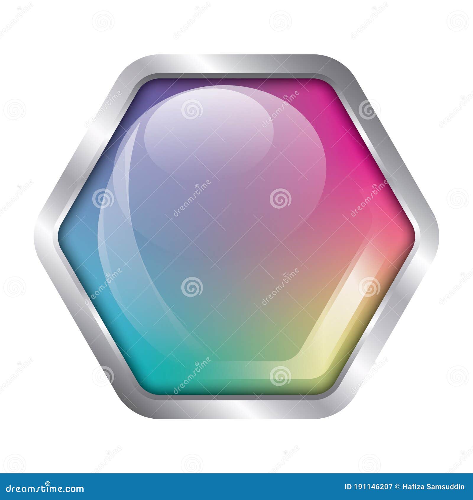 Rainbow Button. Vector Illustration Decorative Design Stock Vector ...