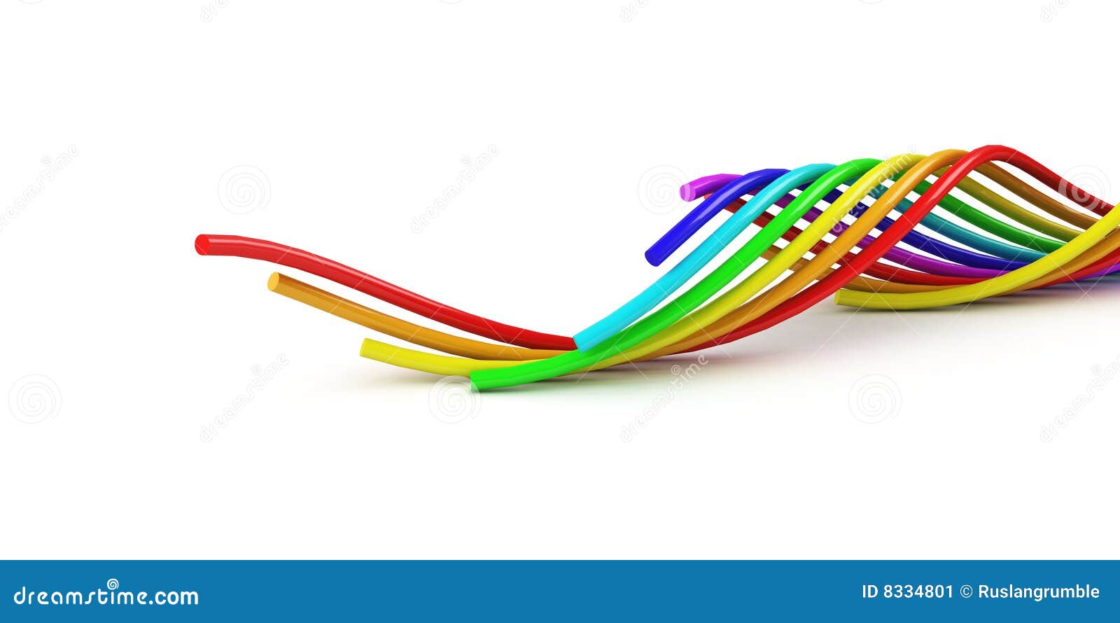 Rainbow cable stock illustration. Illustration of line - 8334801