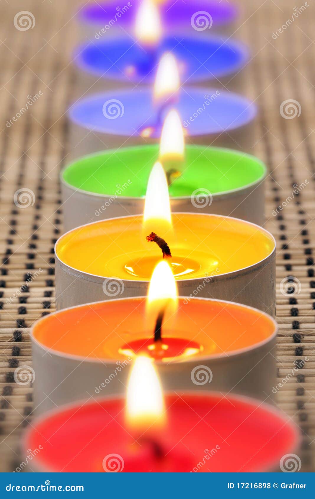 Rainbow candles I stock photo. Image of peace, green - 17216898