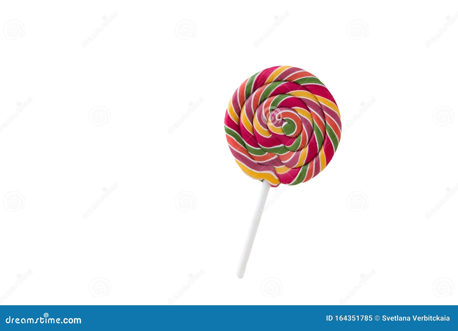 Rainbow candy on a stick stock image. Image of present - 164351785