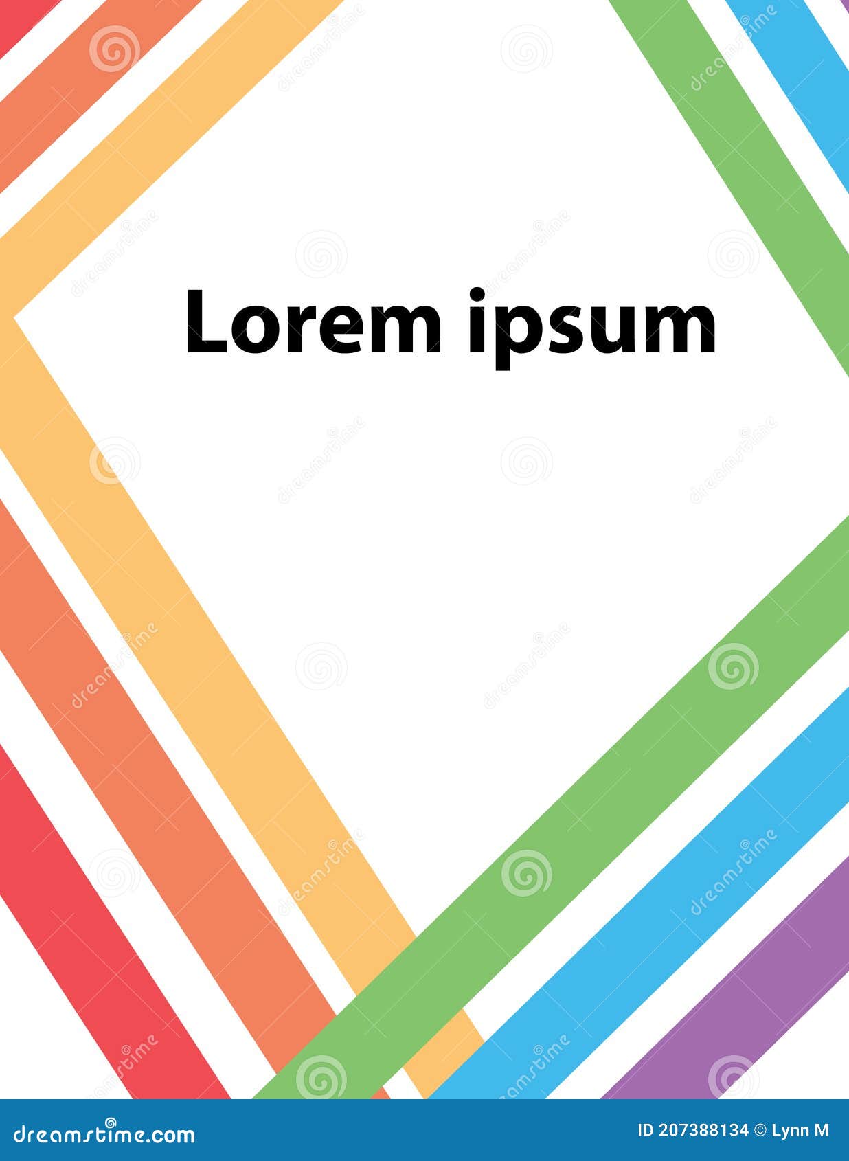 Rainbow Card Graphic Template Stock Photo - Illustration of inserted ...