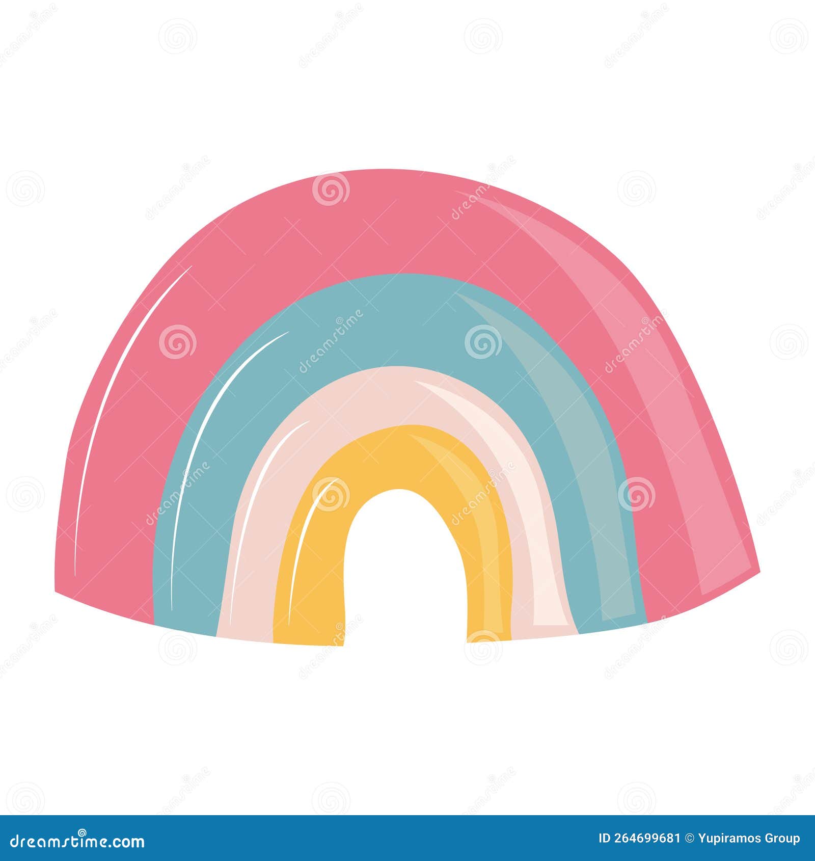 Rainbow cartoon icon stock vector. Illustration of curve - 264699681