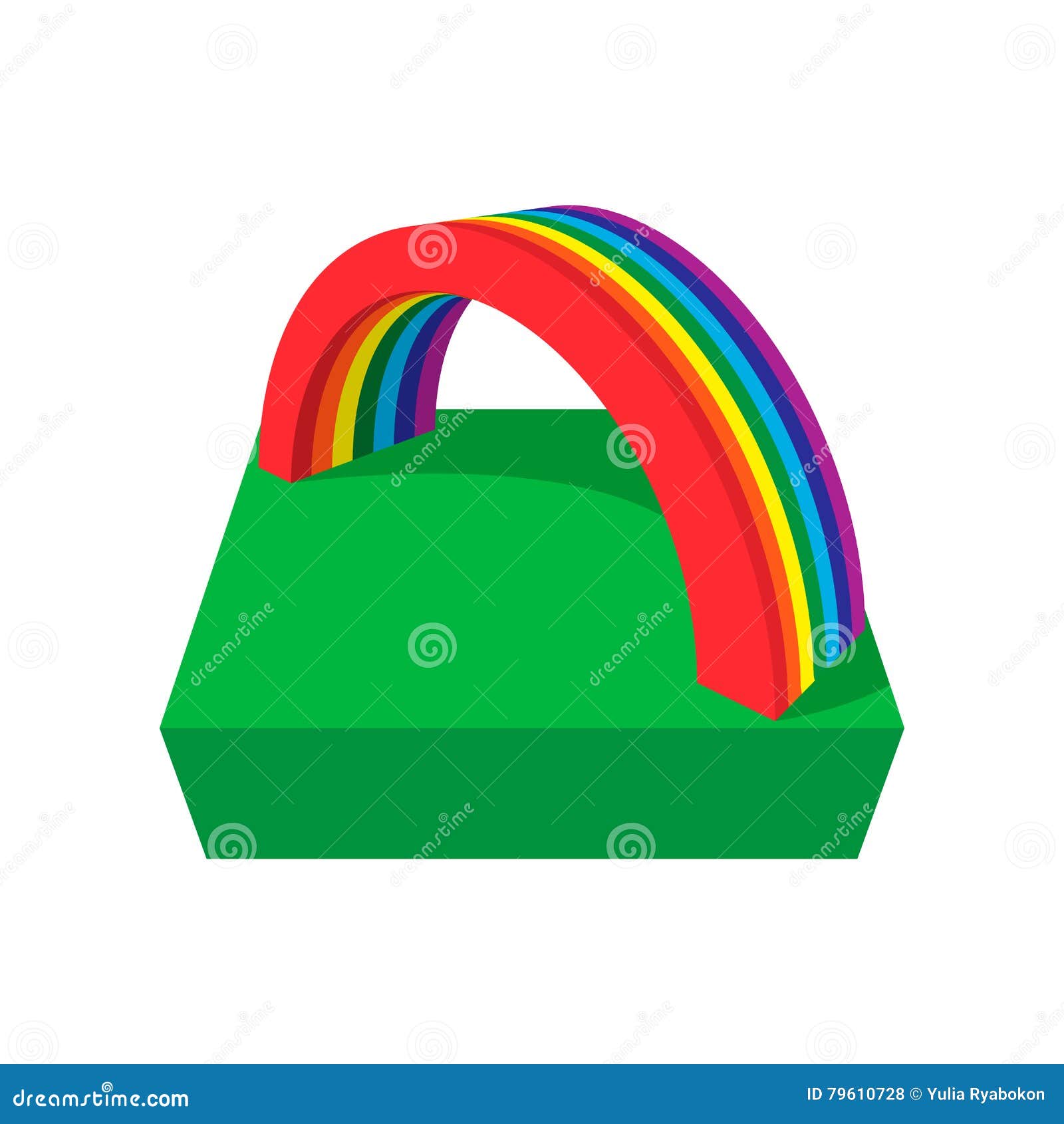 Rainbow cartoon icon stock vector. Illustration of irish - 79610728