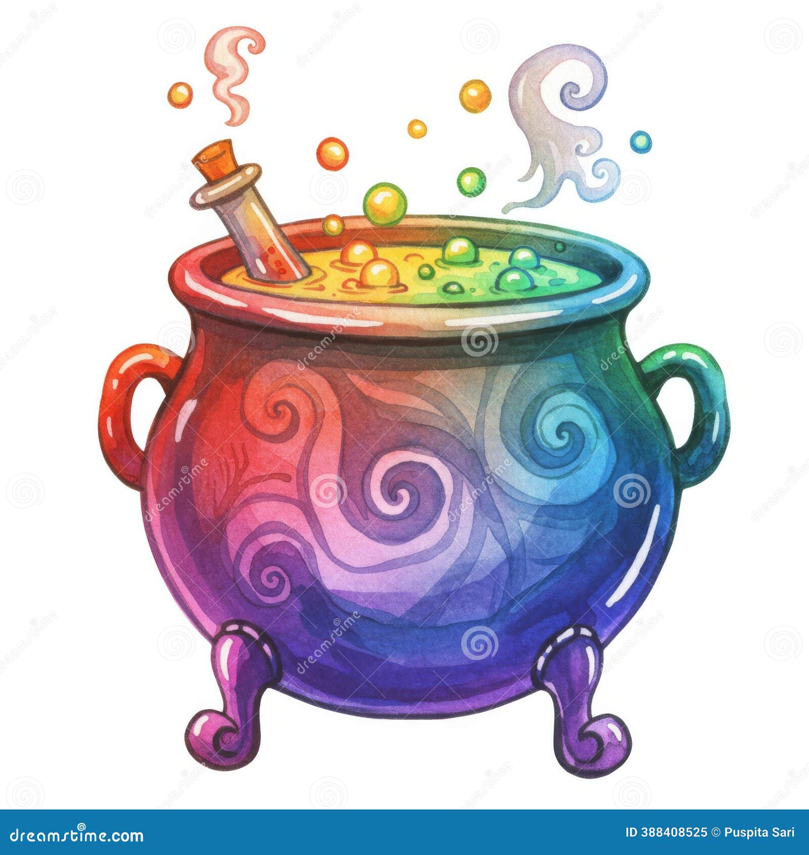 Boiling Potion In Cauldron Vector Icon | CartoonDealer.com #181317684