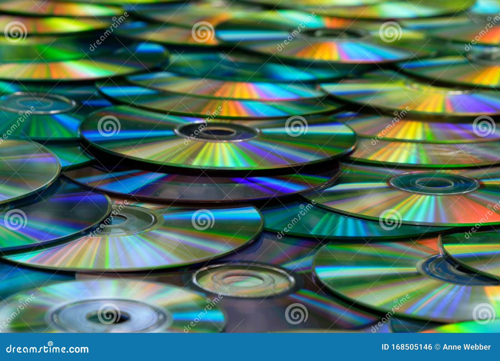 Rainbow Cds, Cds Catch the Light Stock Photo - Image of circle, dics ...