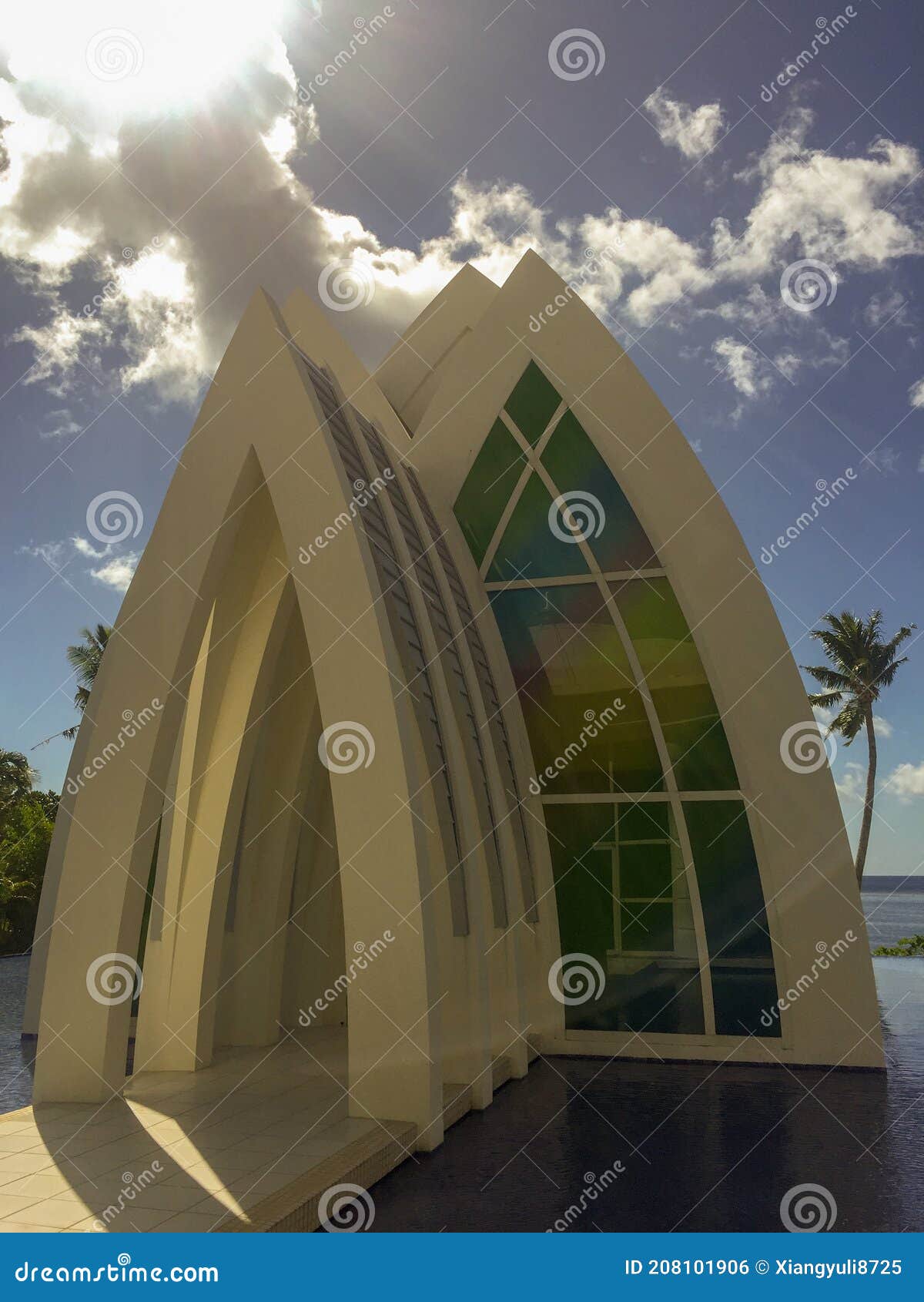 The Rainbow Chapel stock photo. Image of dome, reflection - 208101906