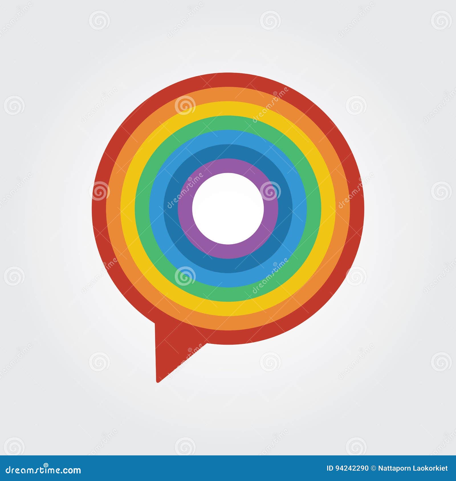 Rainbow Chat Logo Template. Stock Vector - Illustration of conversation ...