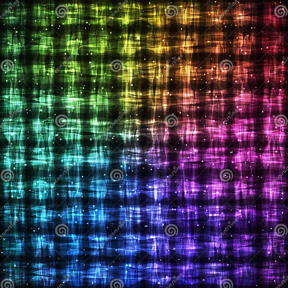 Rainbow Checkered Pattern with Light Effect. Stock Vector ...