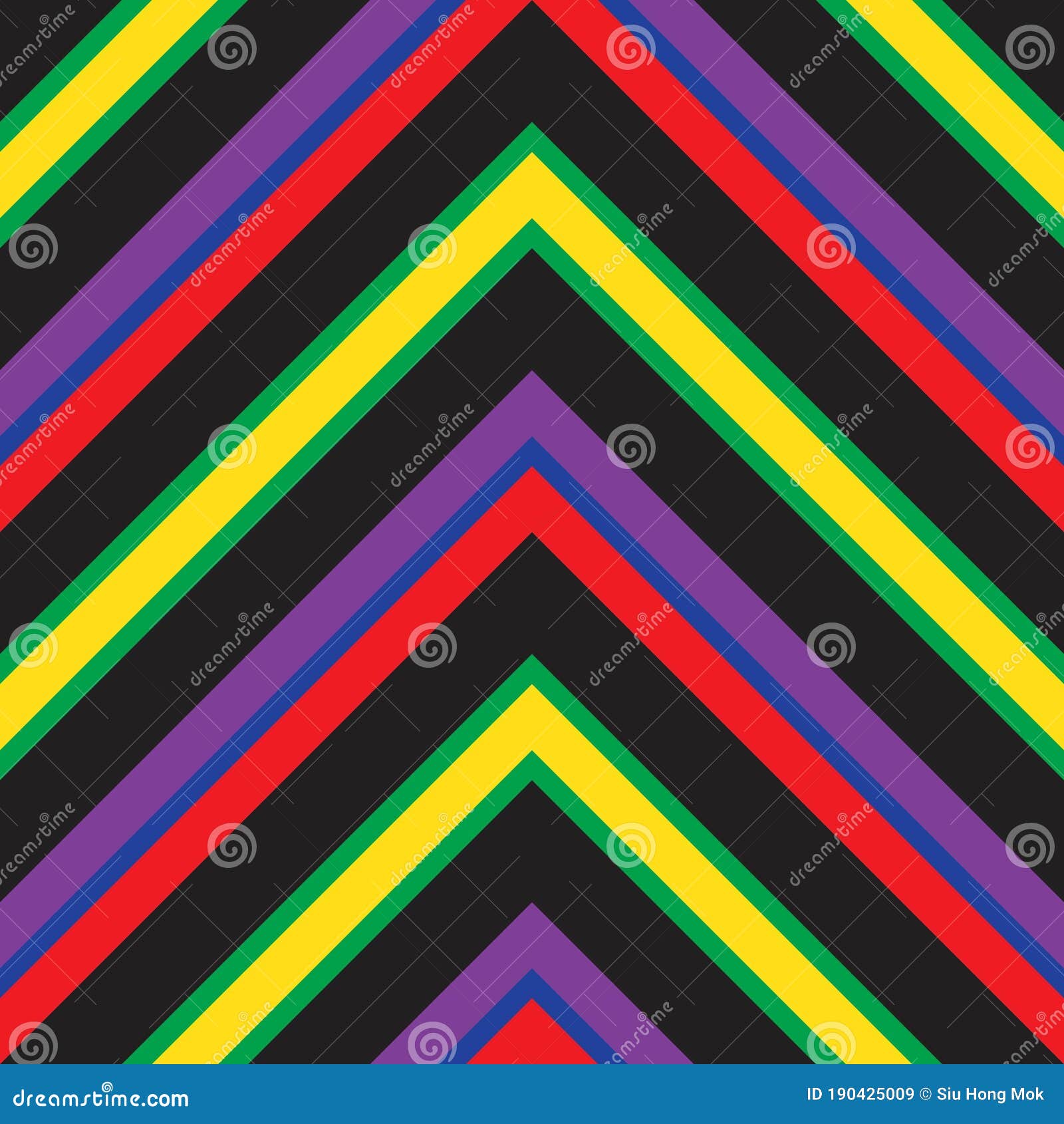 Rainbow Chevron Diagonal Stripes Seamless Pattern Background Stock ...