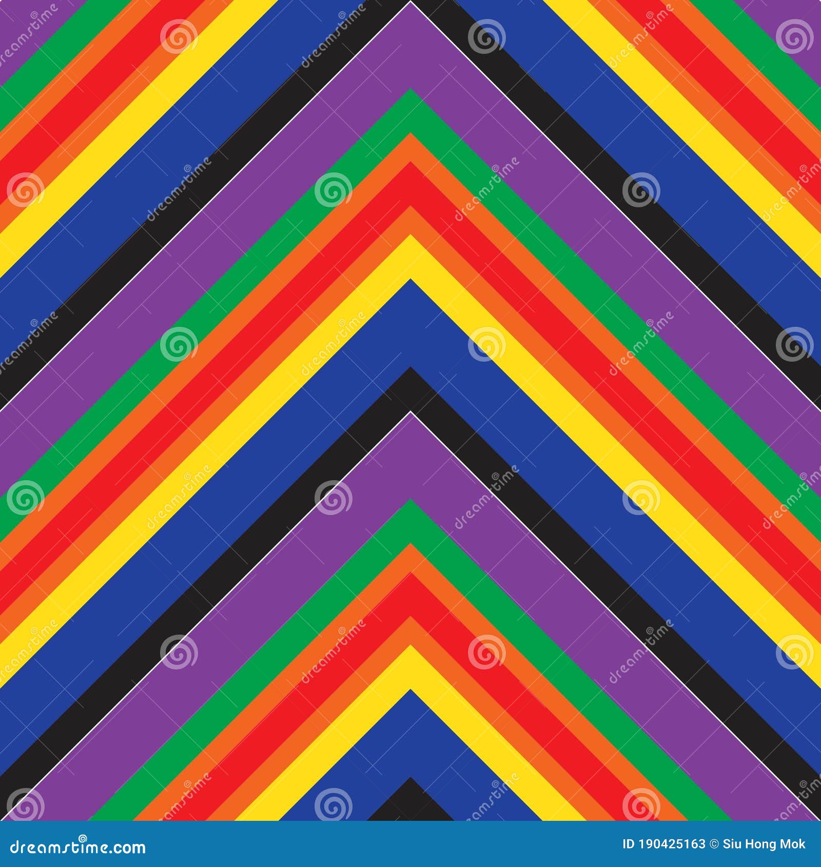 Rainbow Chevron Diagonal Stripes Seamless Pattern Background Stock ...