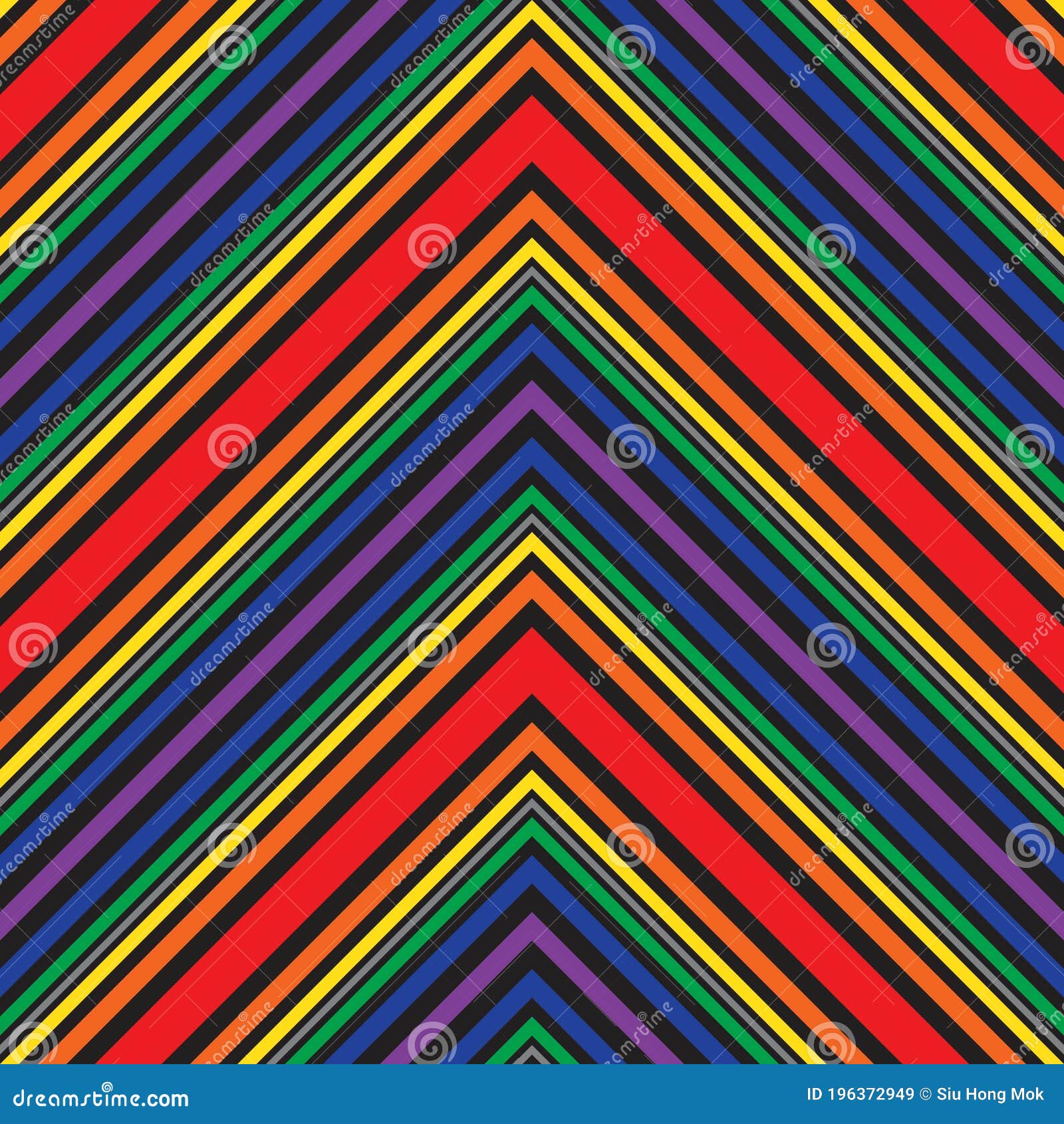 Rainbow Chevron Diagonal Stripes Seamless Pattern Background Stock ...