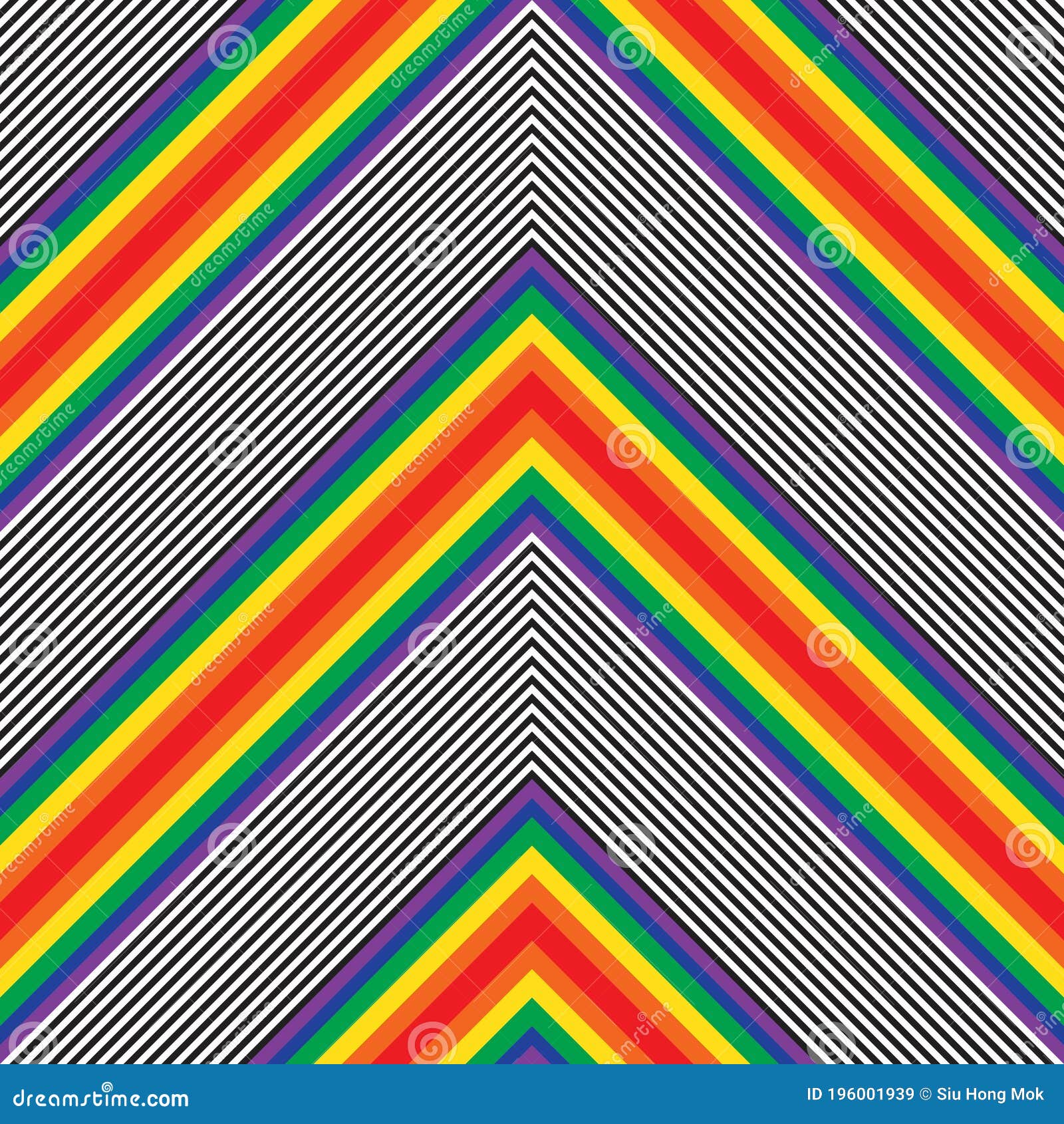 Rainbow Chevron Diagonal Stripes Seamless Pattern Background Stock ...