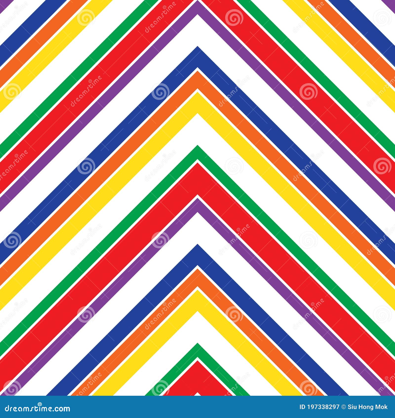 Rainbow Chevron Diagonal Stripes Seamless Pattern Background Stock ...