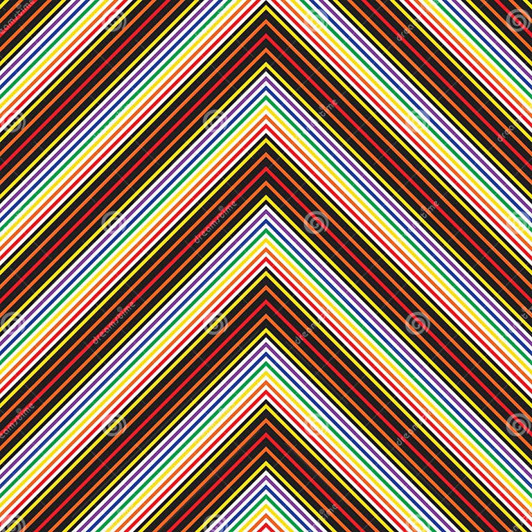 Rainbow Chevron Diagonal Stripes Seamless Pattern Background Stock ...