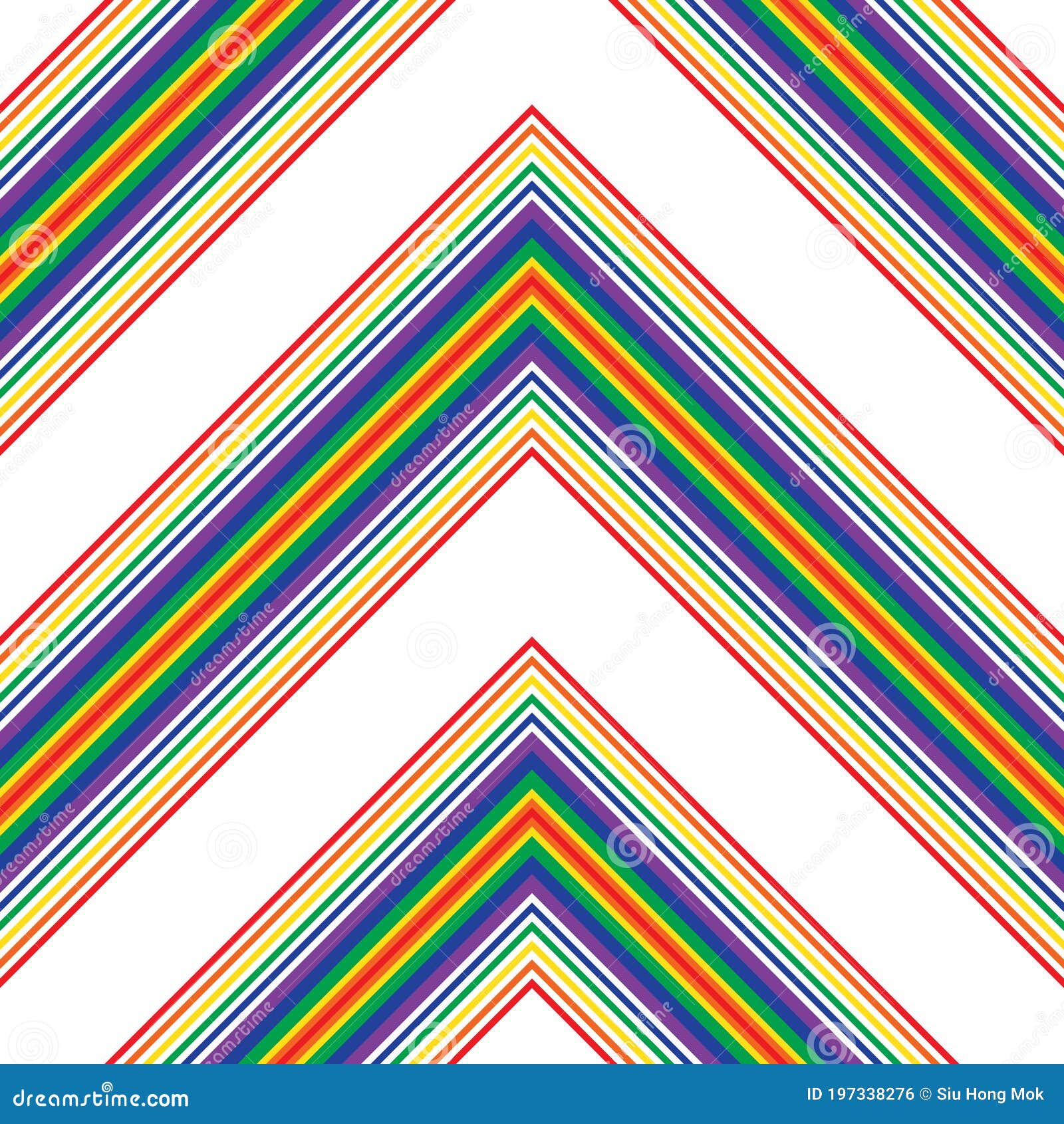Rainbow Chevron Diagonal Stripes Seamless Pattern Background Stock ...