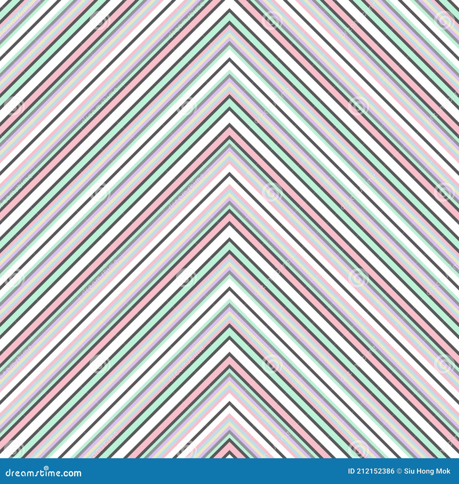 Rainbow Chevron Diagonal Stripes Seamless Pattern Background Stock ...