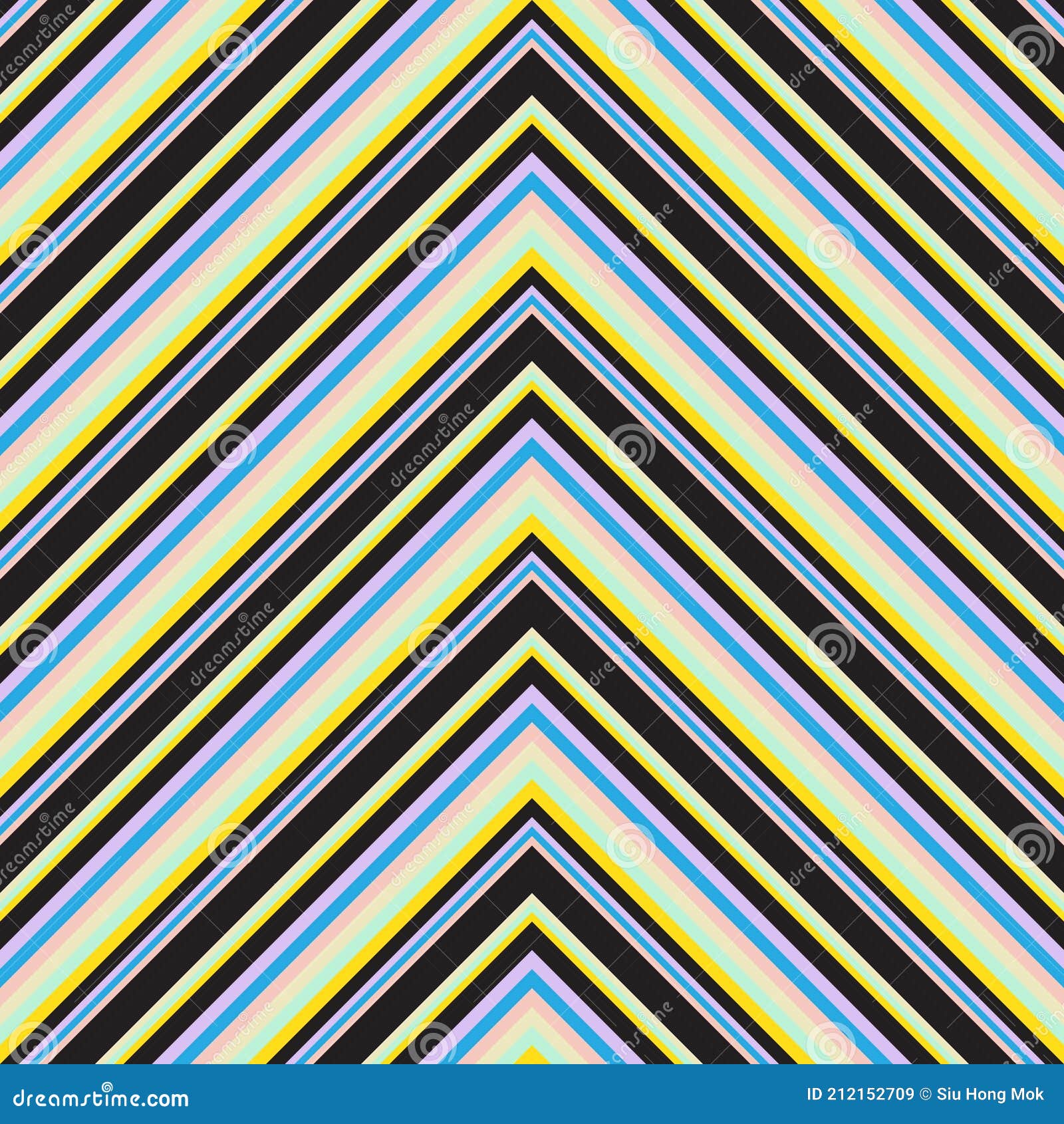 Rainbow Chevron Diagonal Stripes Seamless Pattern Background Stock ...