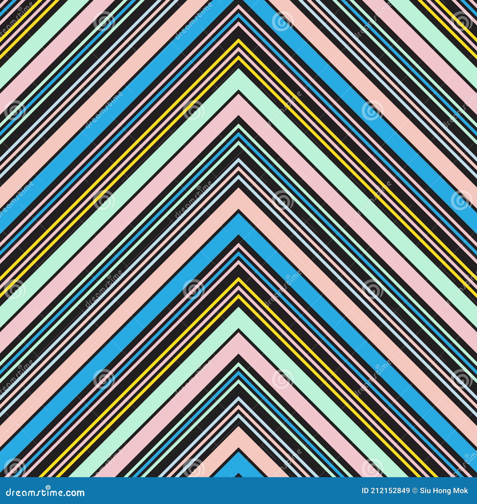 Rainbow Chevron Diagonal Stripes Seamless Pattern Background Stock ...