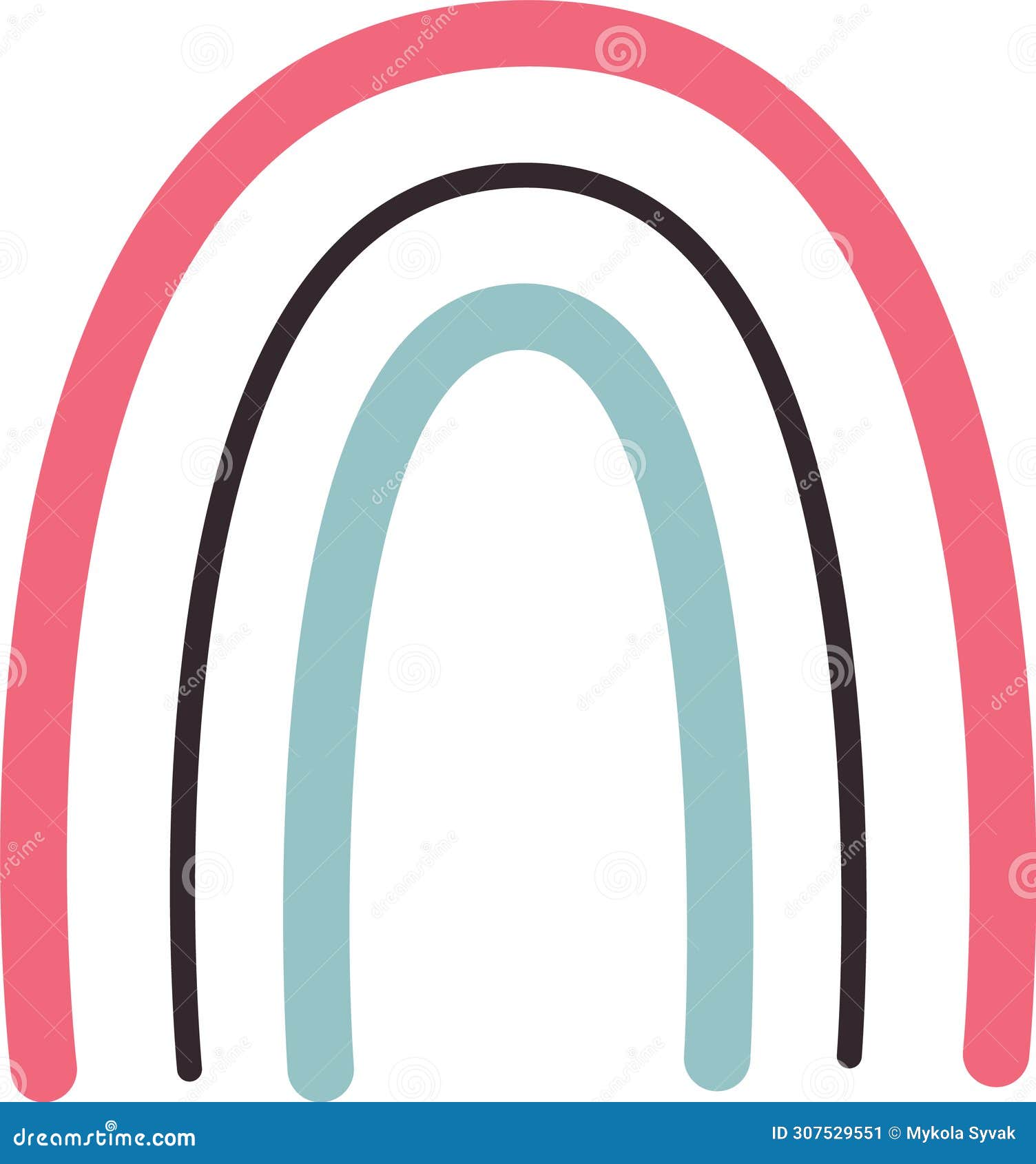 Rainbow Childish Icon stock vector. Illustration of design - 307529551