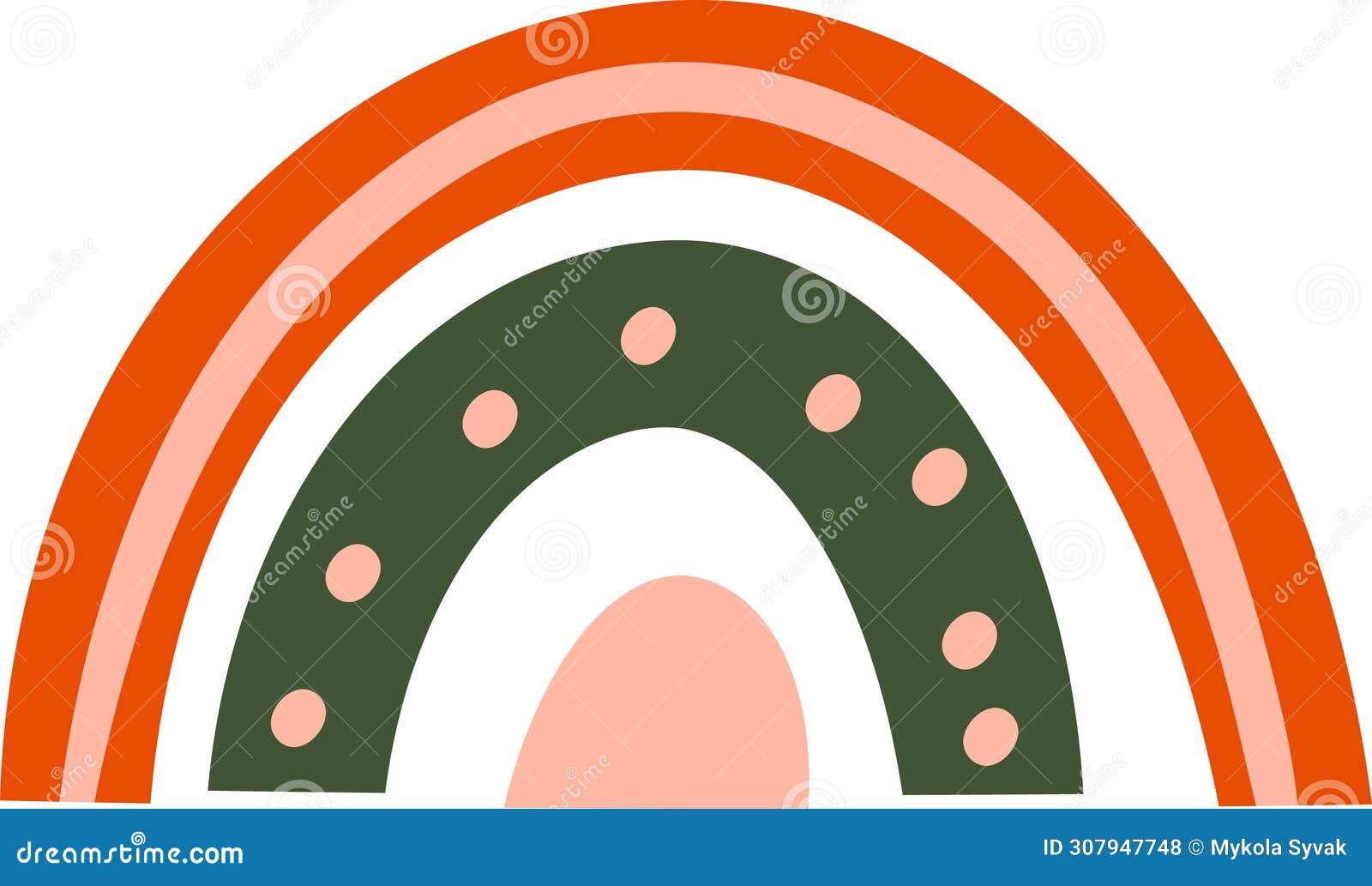 Rainbow Childish Icon stock vector. Illustration of rainbow - 307947748