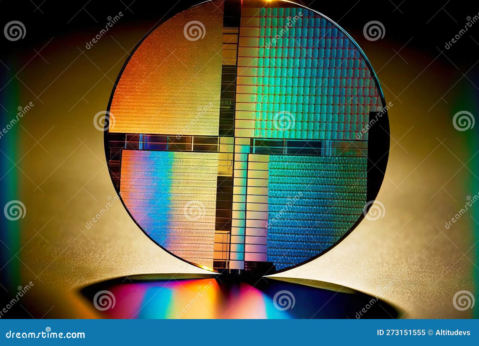 Rainbow Chips and Microchips Wafer Semiconductor Manufacturing Stock ...
