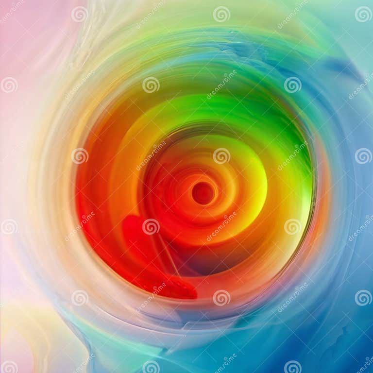 Rainbow Circle Abstract Tornado Stock Illustration - Illustration of ...