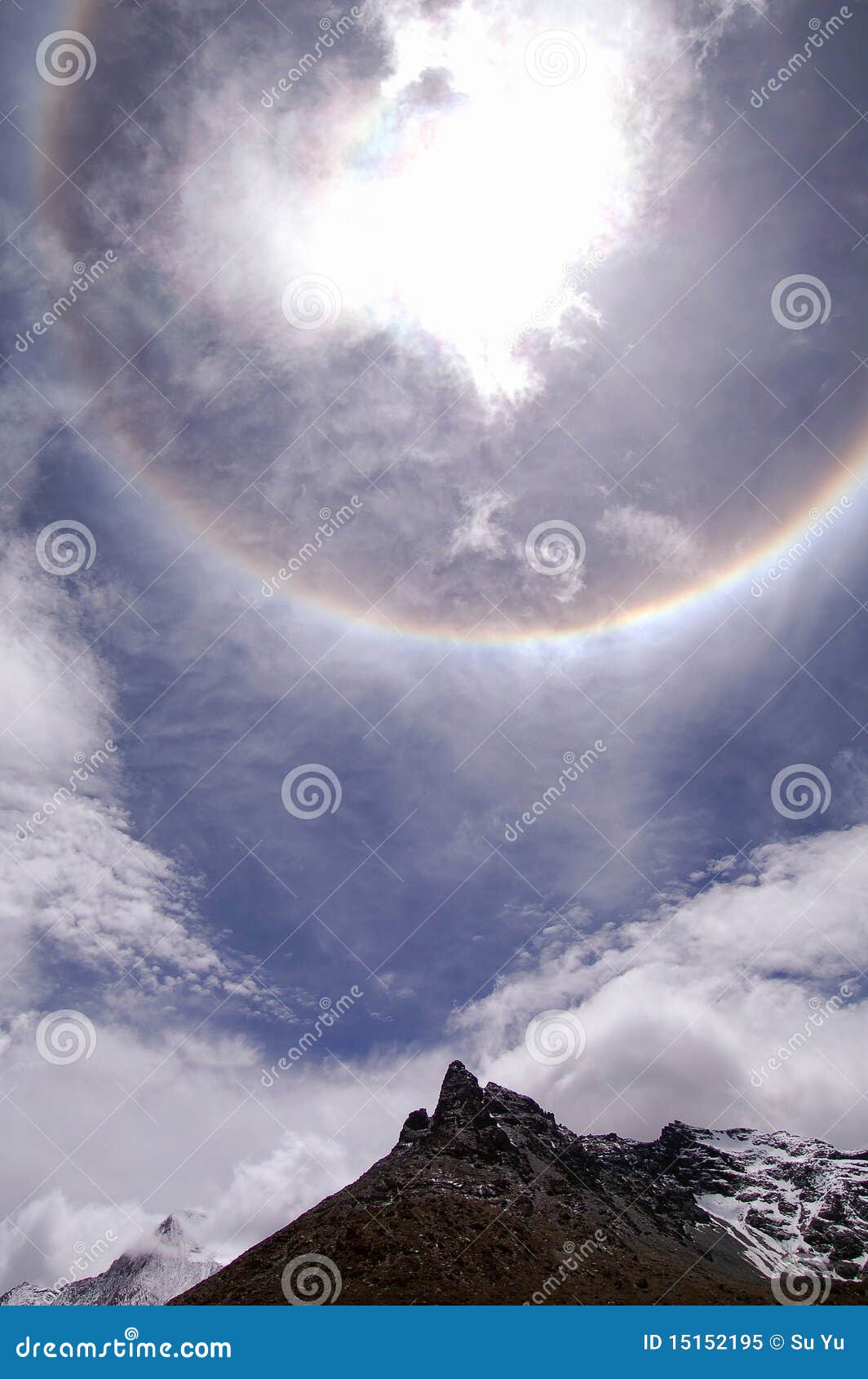 Rainbow circle around sun editorial image. Image of shining - 15152195