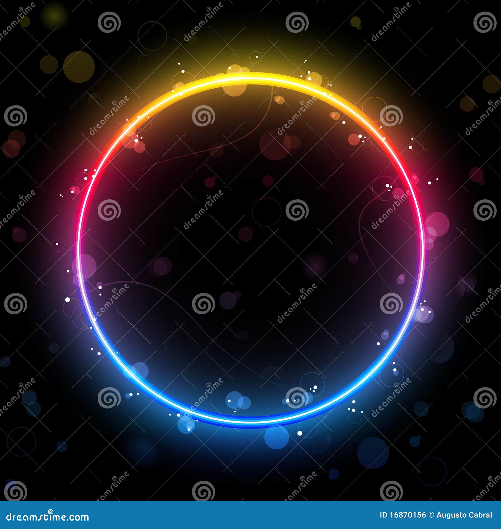Rainbow Circle Border Background Stock Vector - Illustration of ...