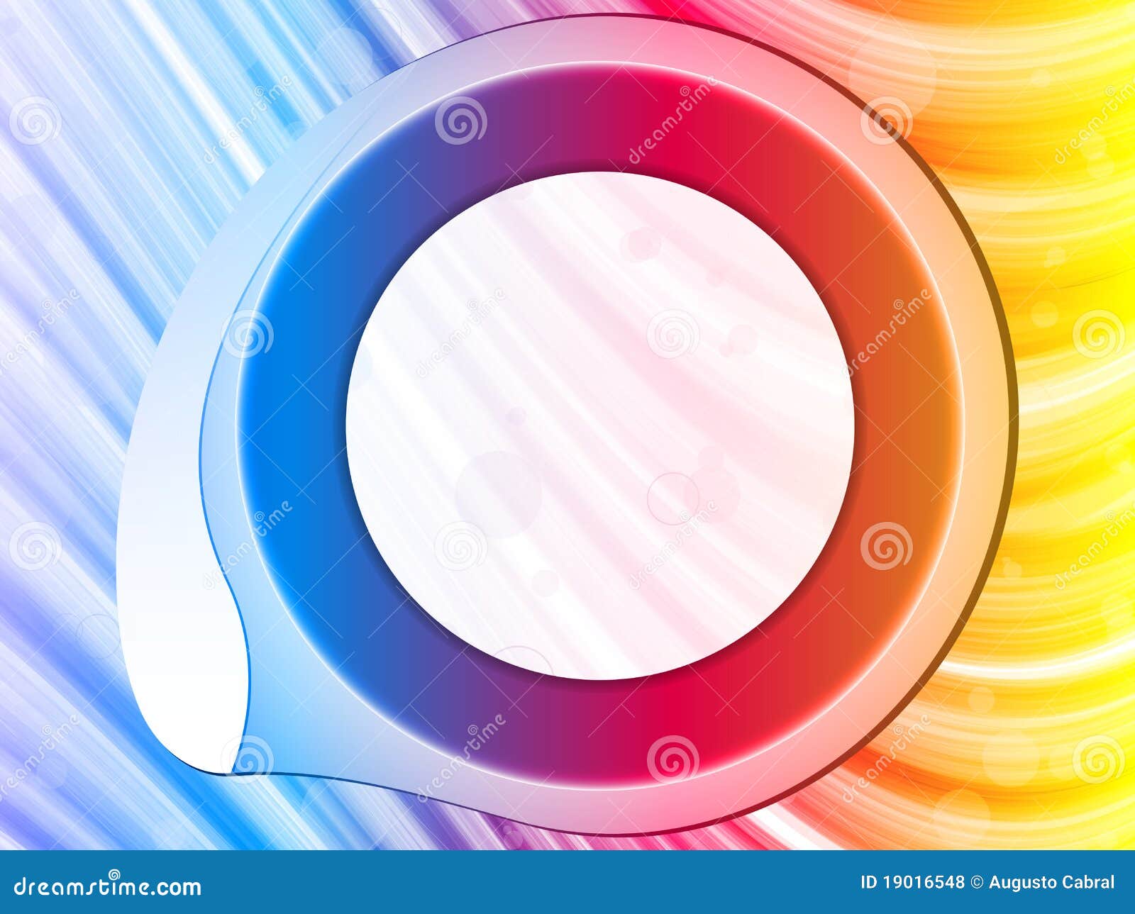 Rainbow Circle Border Background Stock Vector - Illustration of blue ...