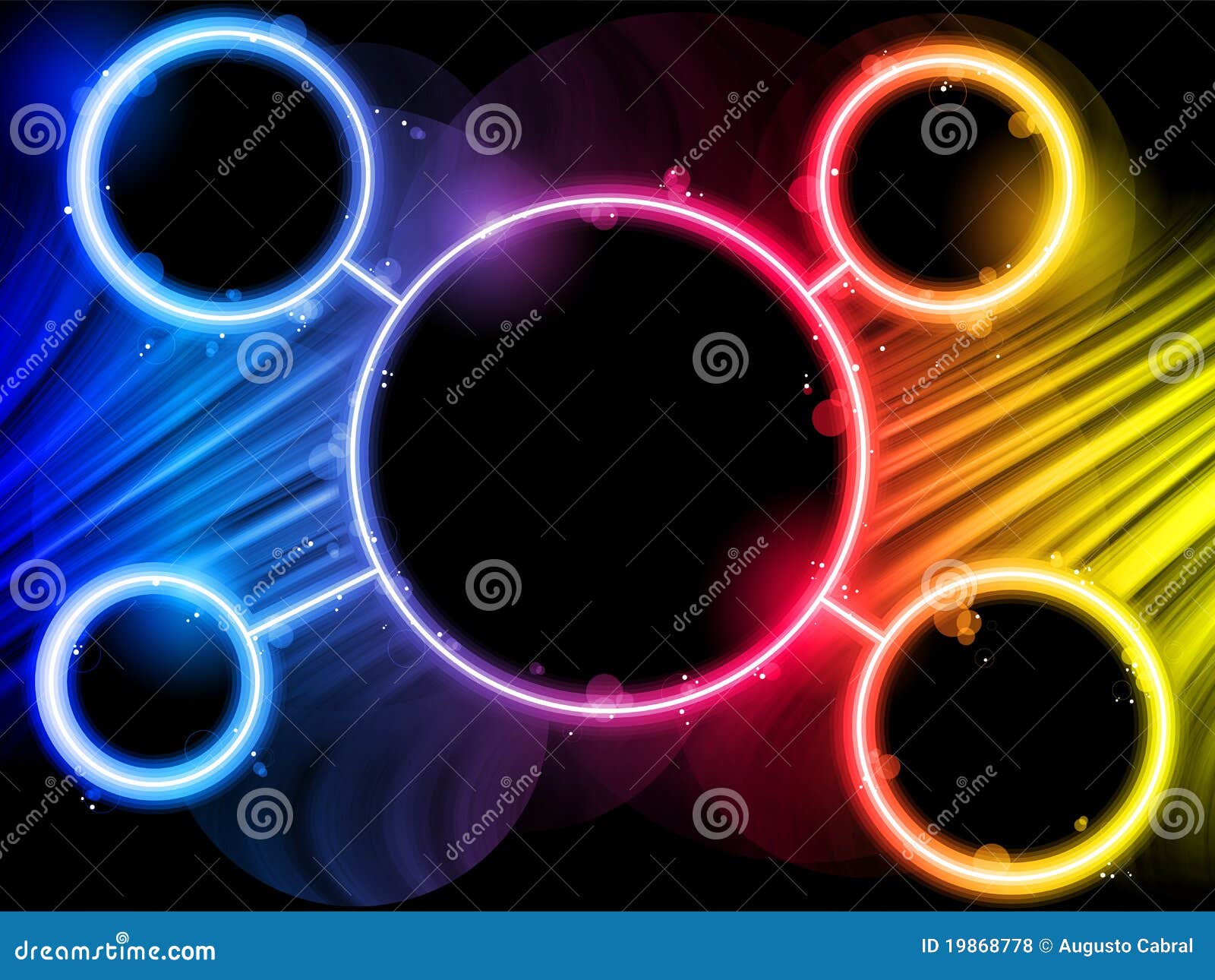 Rainbow Circle Border Background Stock Vector - Illustration of light ...