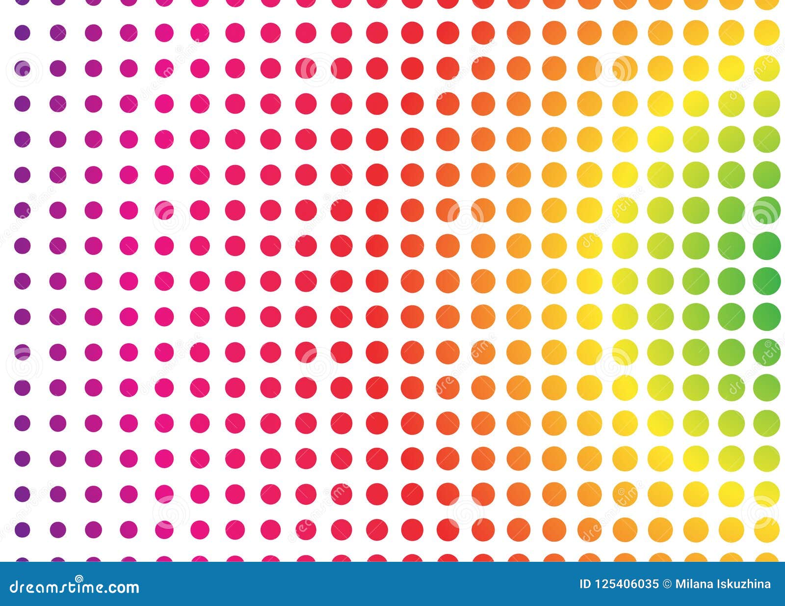 Rainbow Circle Consisting of Small Circles. Stock Vector - Illustration ...