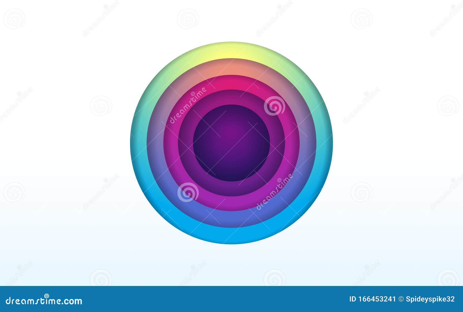 Rainbow Circle Paper Art. Isolated Vector Illustration Stock Vector ...