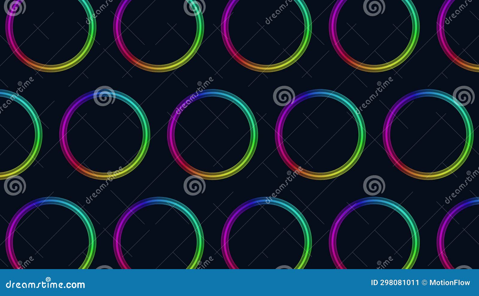 Rainbow Circle Pattern on Black Digital Design Element Stock Video ...